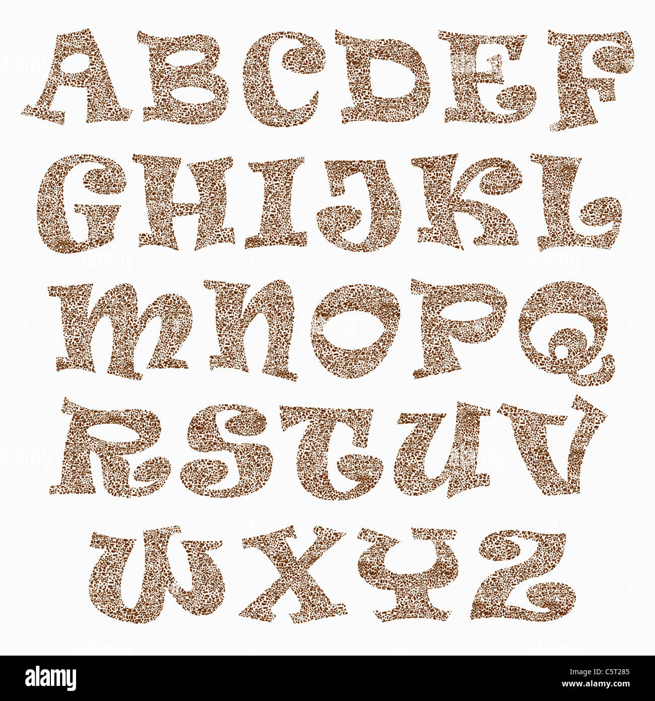 alphabet in calligraphy Stock Photo - Alamy