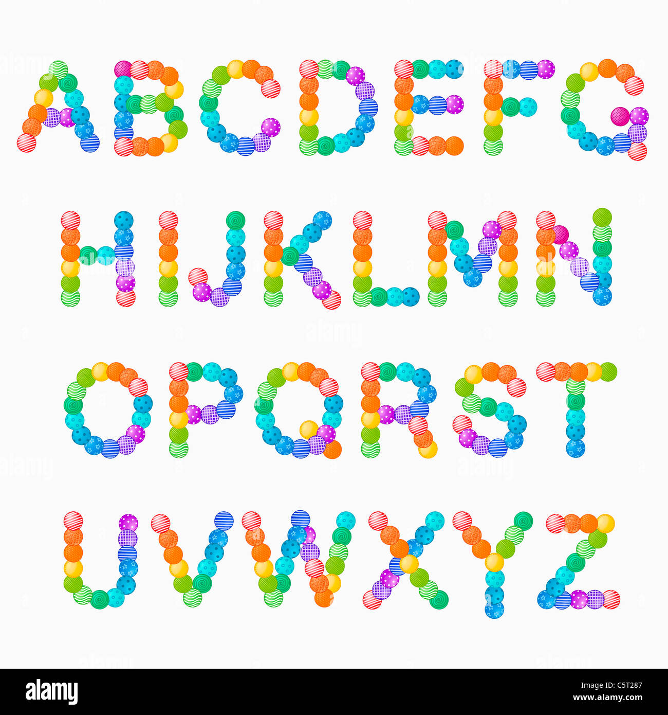 alphabet in calligraphy Stock Photo - Alamy