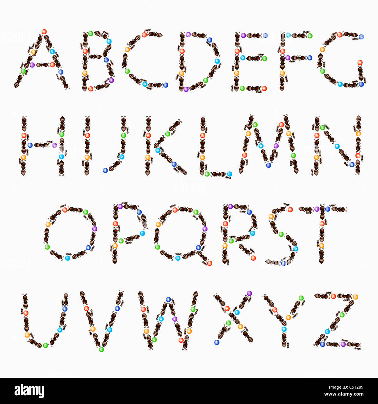 alphabet in calligraphy Stock Photo - Alamy