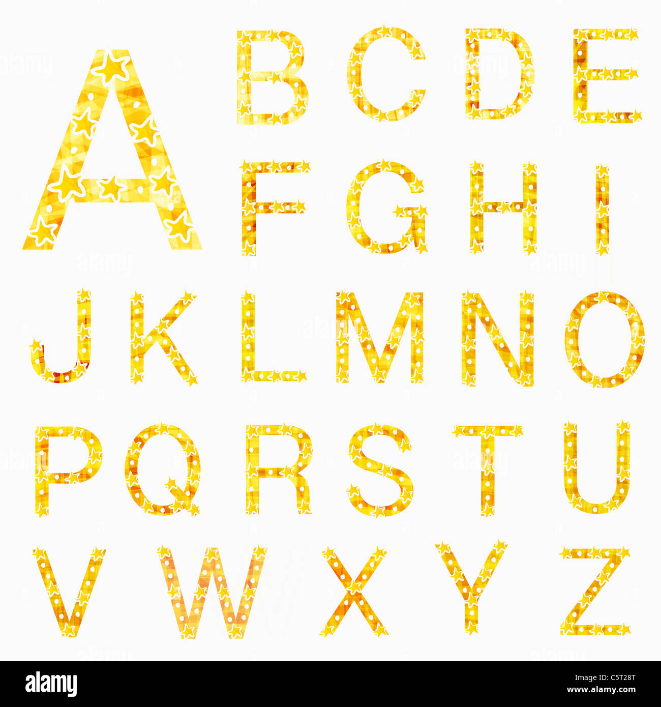 alphabet in calligraphy Stock Photo - Alamy