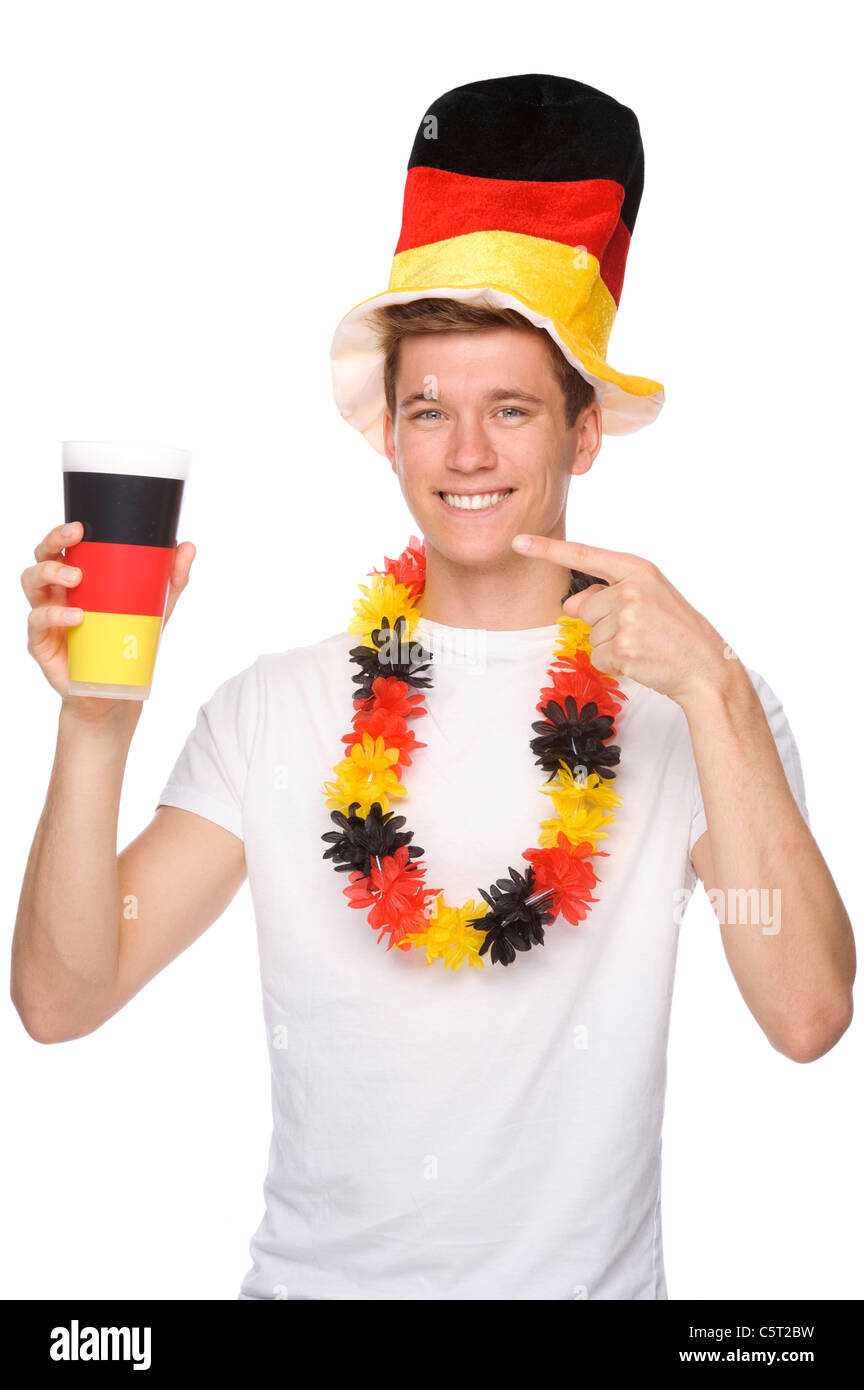 Full isolated studio picture from a german soccer fan Stock Photo - Alamy