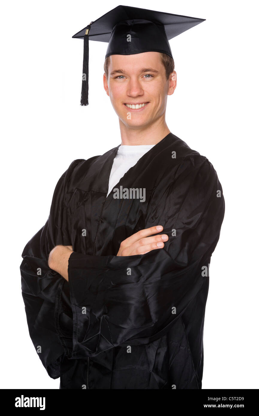 Full isolated studio picture from a young graduation man Stock Photo ...