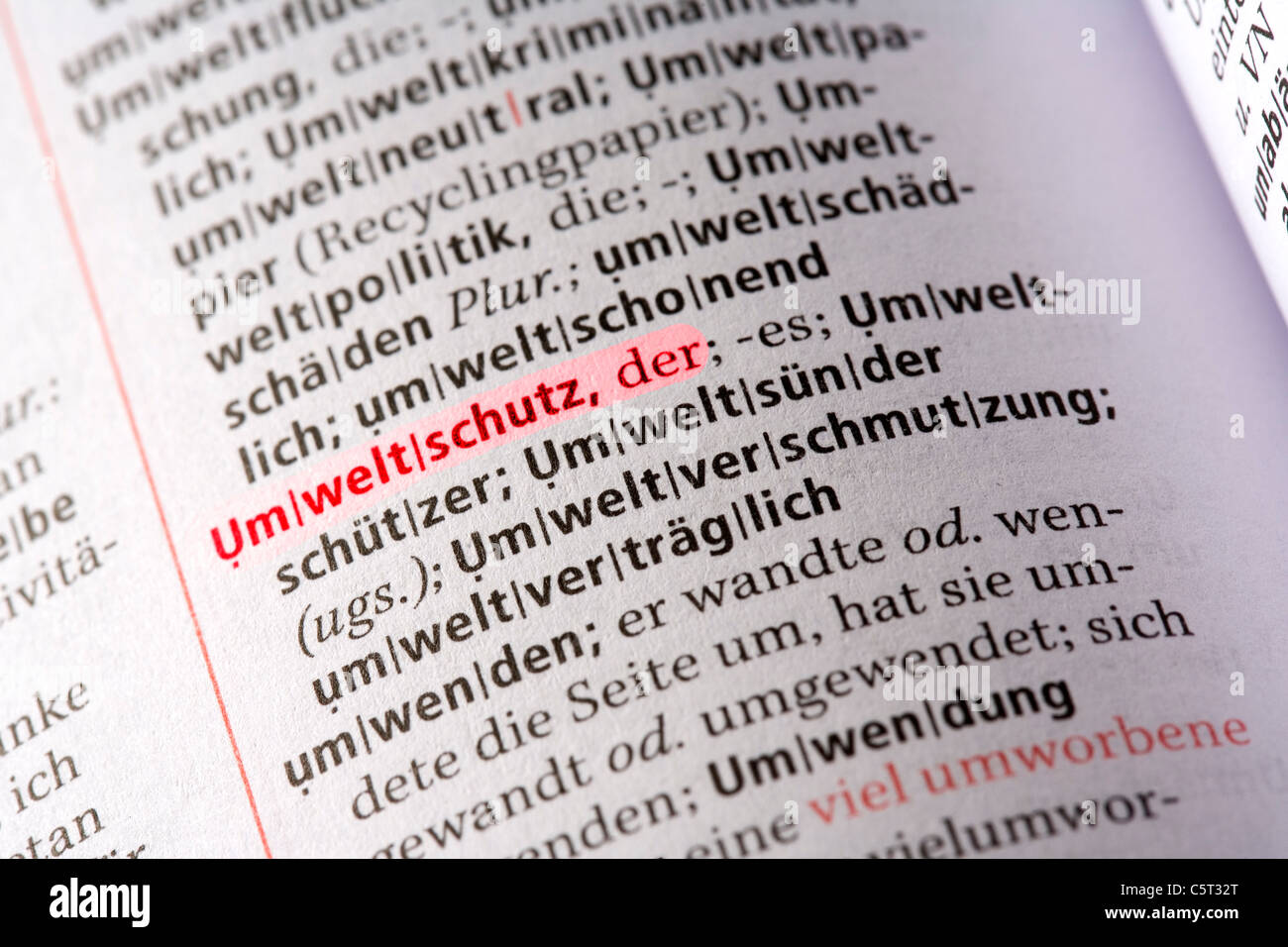 Page in encyclopedia, close-up Stock Photo - Alamy