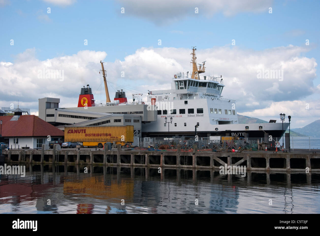 Caledonian MacBrayne Calmac M.V. Bute at Rothesay Harbour Isle of Bute ...