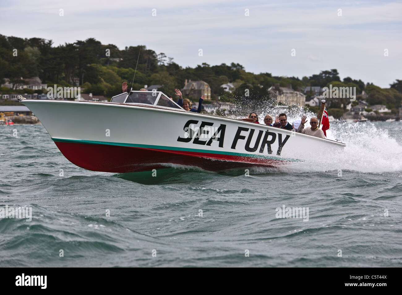 Ride on the Waves, Padstow Speedboat Stock Photo - Alamy