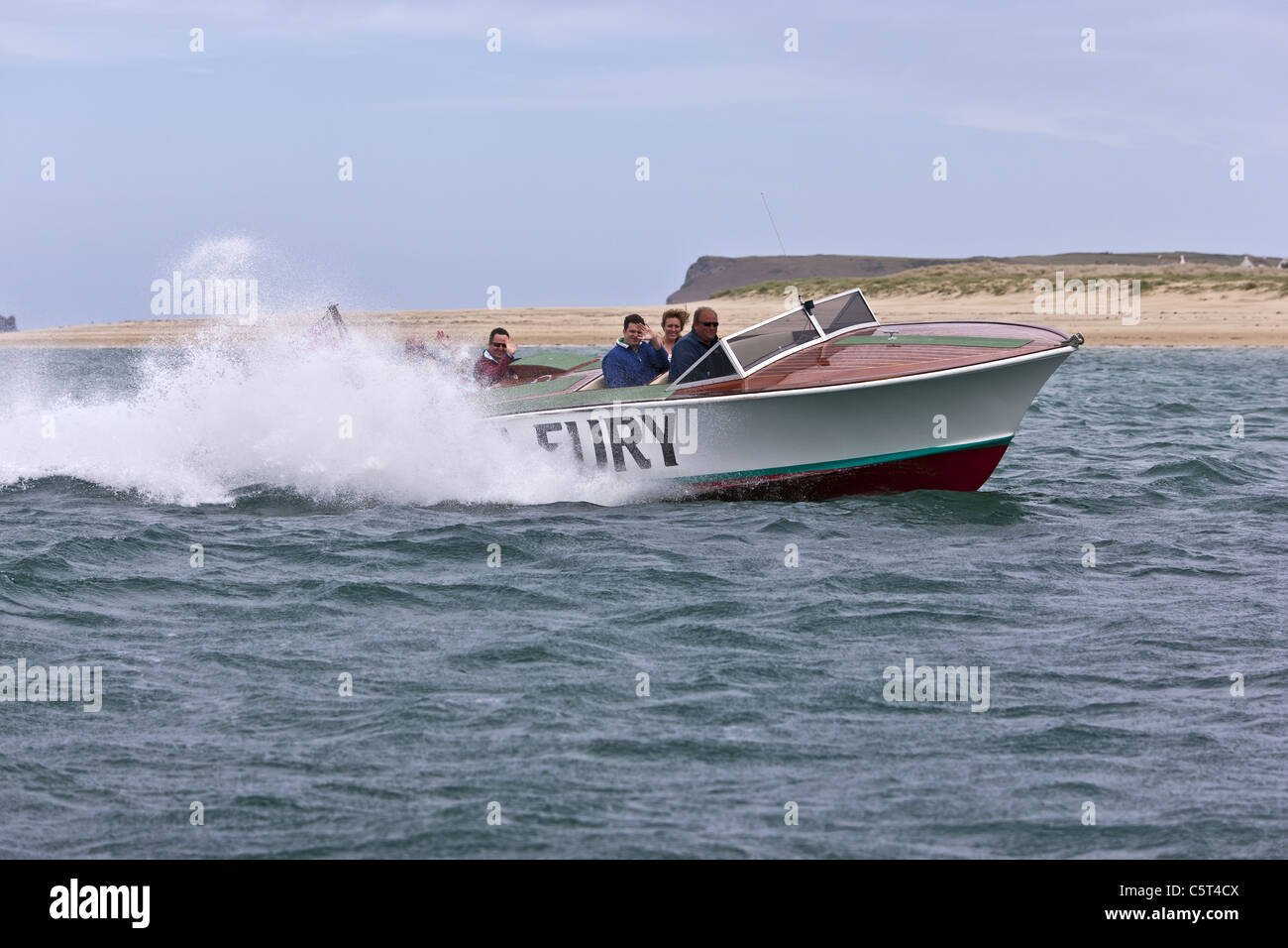 Ride on the Waves, Padstow Speedboat Stock Photo - Alamy