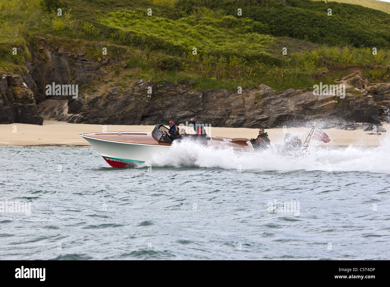 Ride on the Waves, Padstow Speedboat Stock Photo - Alamy