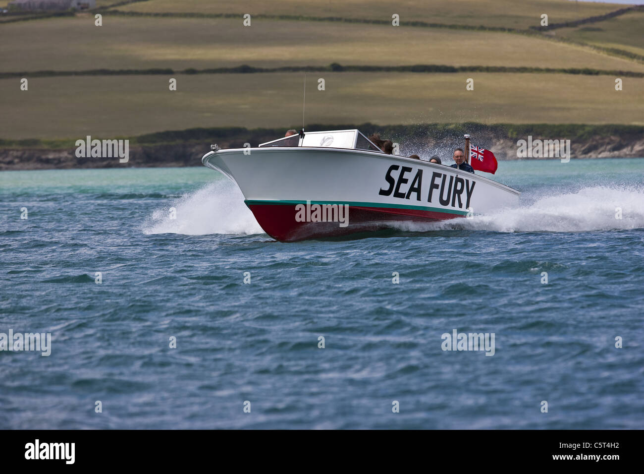 Ride on the Waves, Padstow Speedboat Stock Photo - Alamy