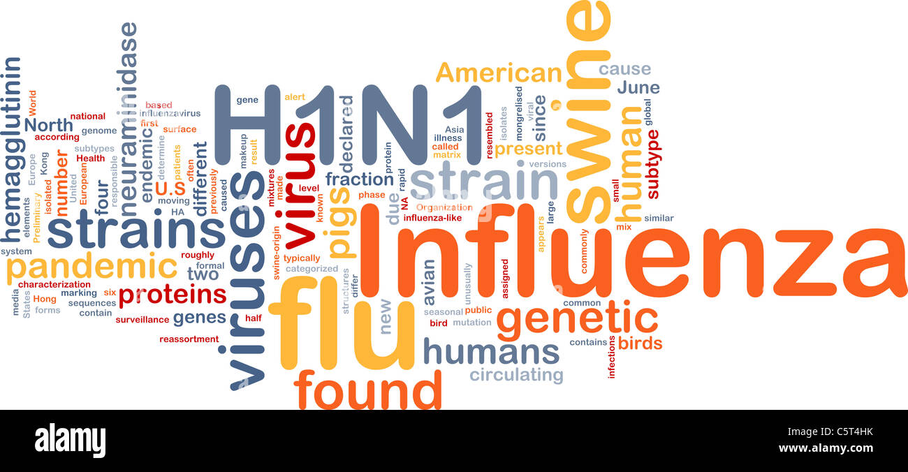 Background concept illustration of H1N1 Influenza swine flu Stock Photo ...
