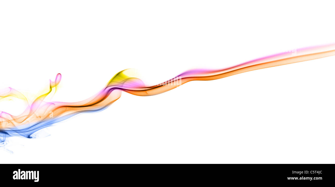 color abstract smoke pattern on a white background Stock Photo - Alamy