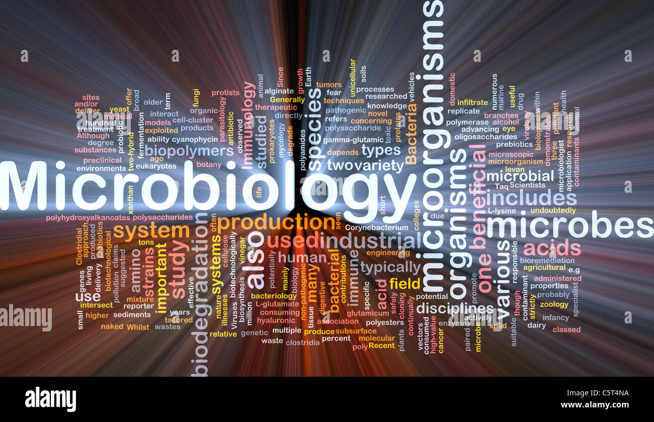 Background concept wordcloud illustration of microbiology science ...
