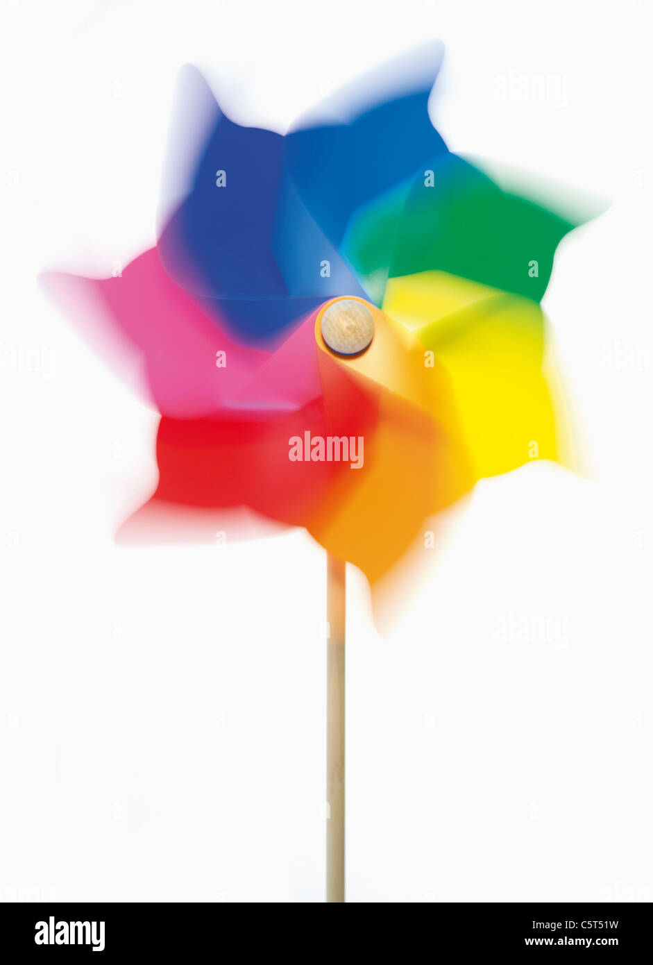 Pinwheel against white background Stock Photo - Alamy