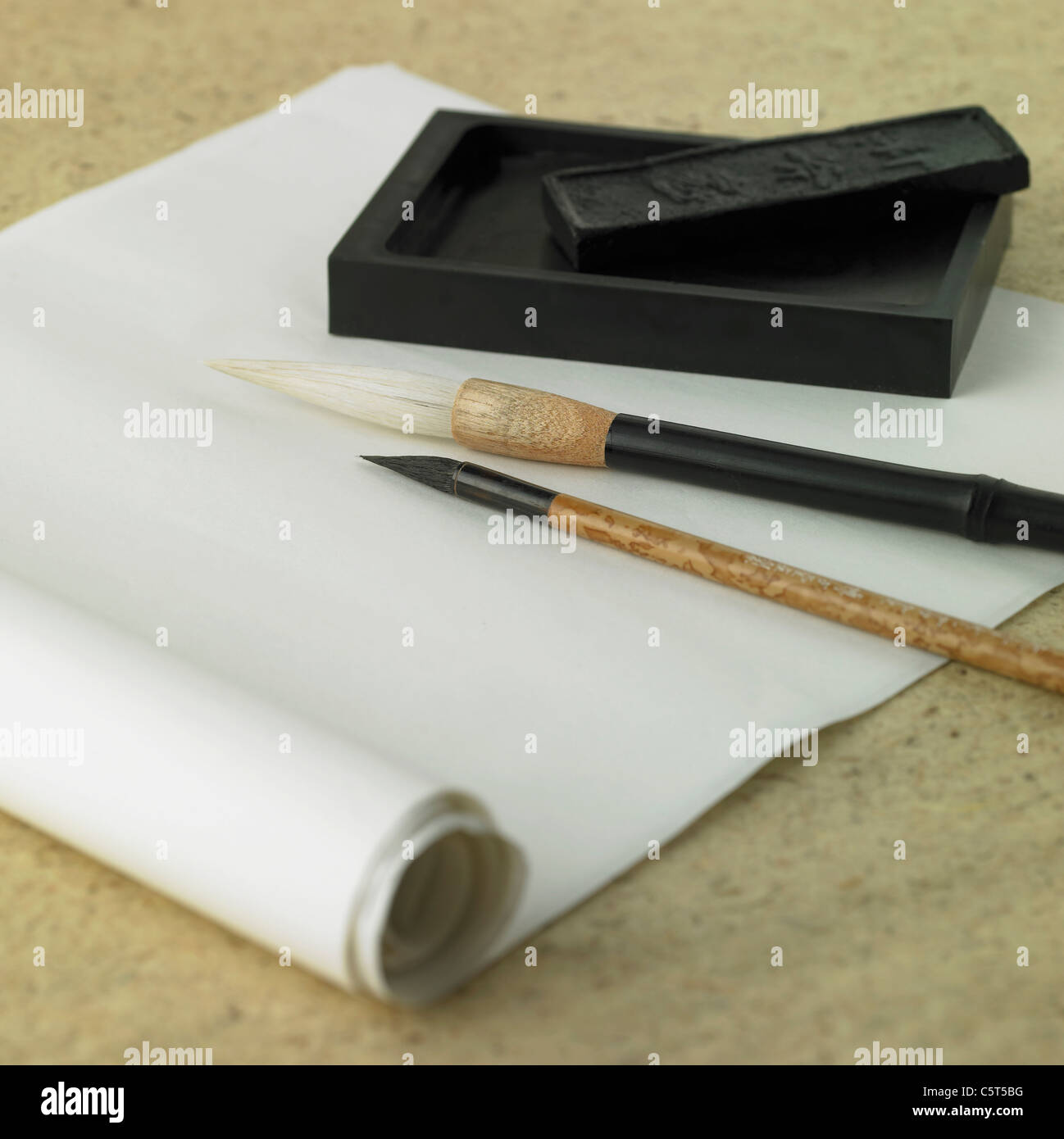 Korean traditional calligraphy tools Stock Photo - Alamy
