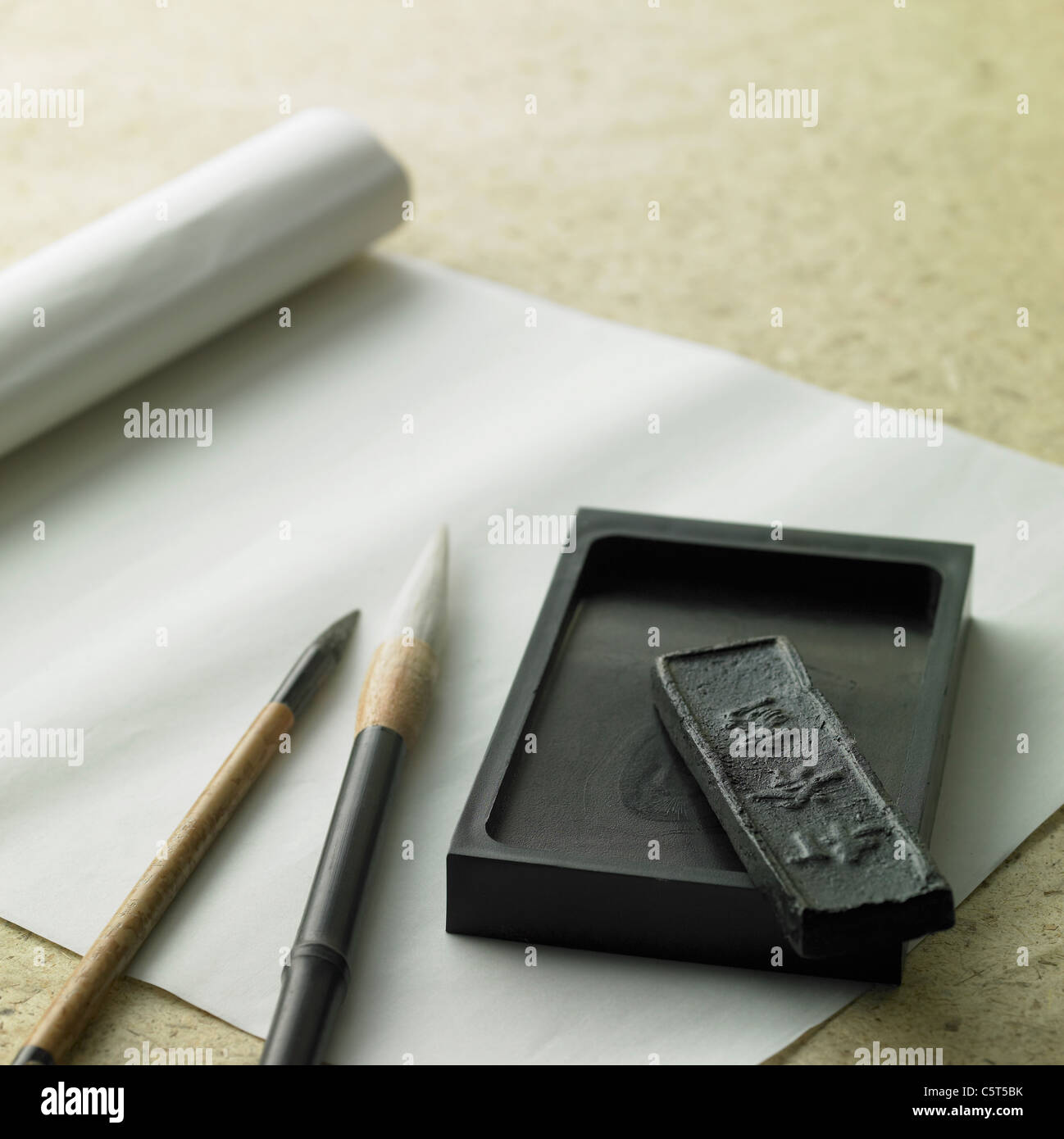 Korean traditional calligraphy tools Stock Photo - Alamy