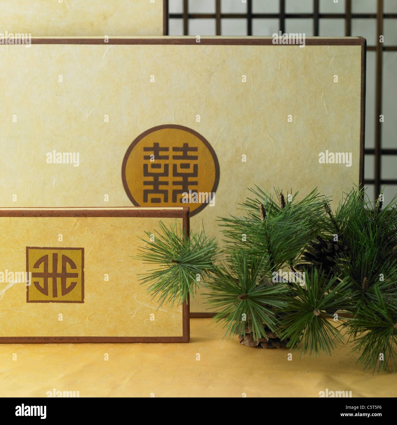 Korean traditional gift boxes Stock Photo - Alamy