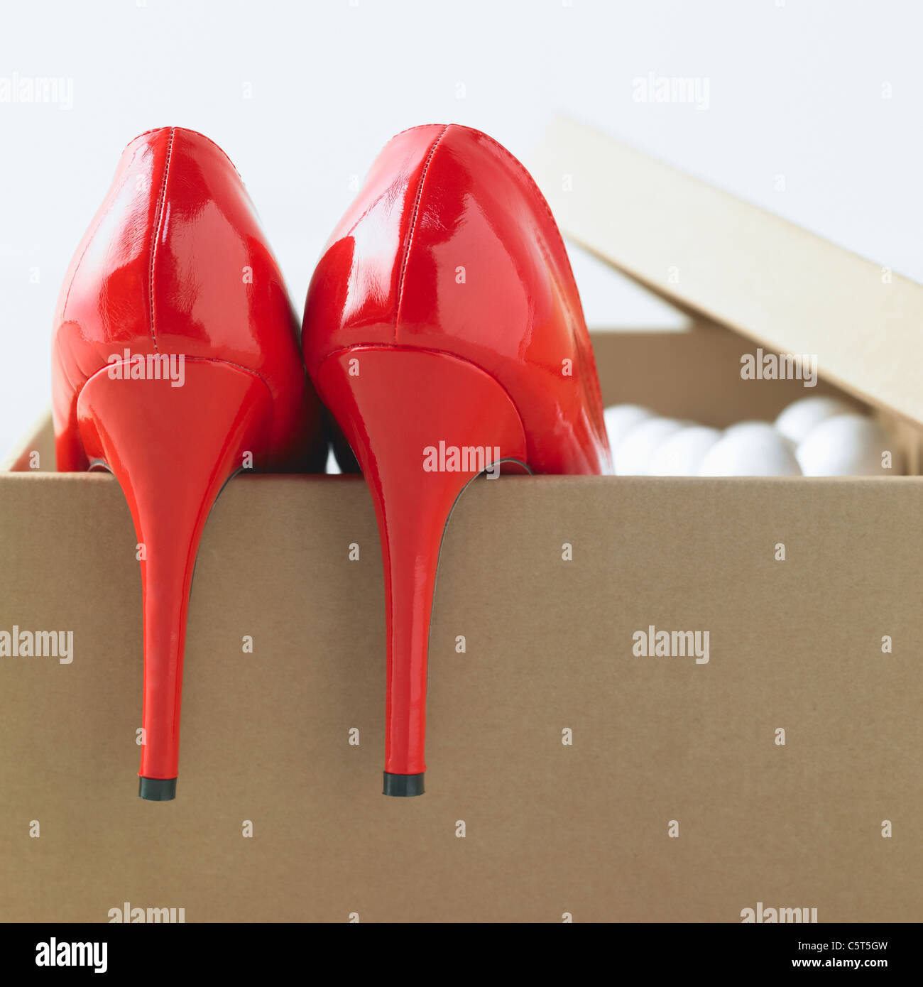 High heels in a box Stock Photo - Alamy
