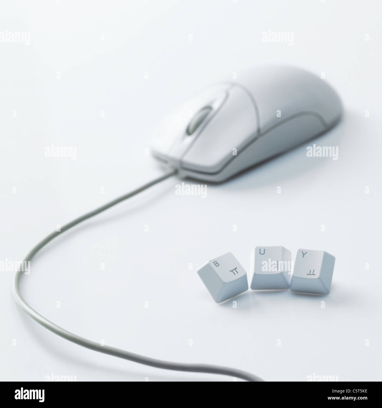A computer mouse and keyboard keys Stock Photo - Alamy