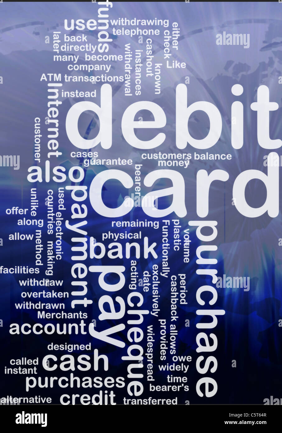 Word cloud concept illustration of debit card international Stock Photo ...