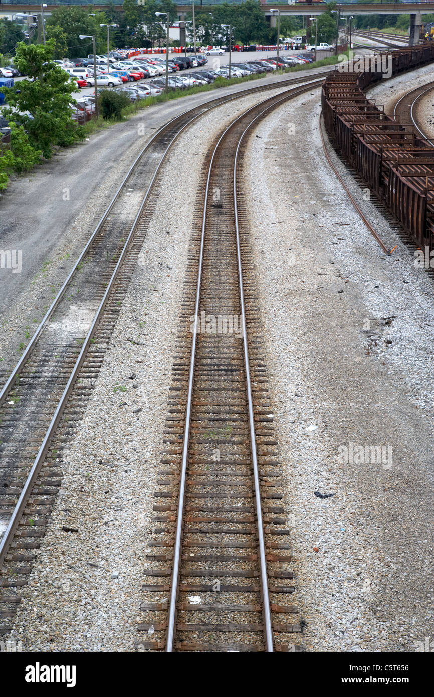 Railroad tracks in u s a hi-res stock photography and images - Alamy