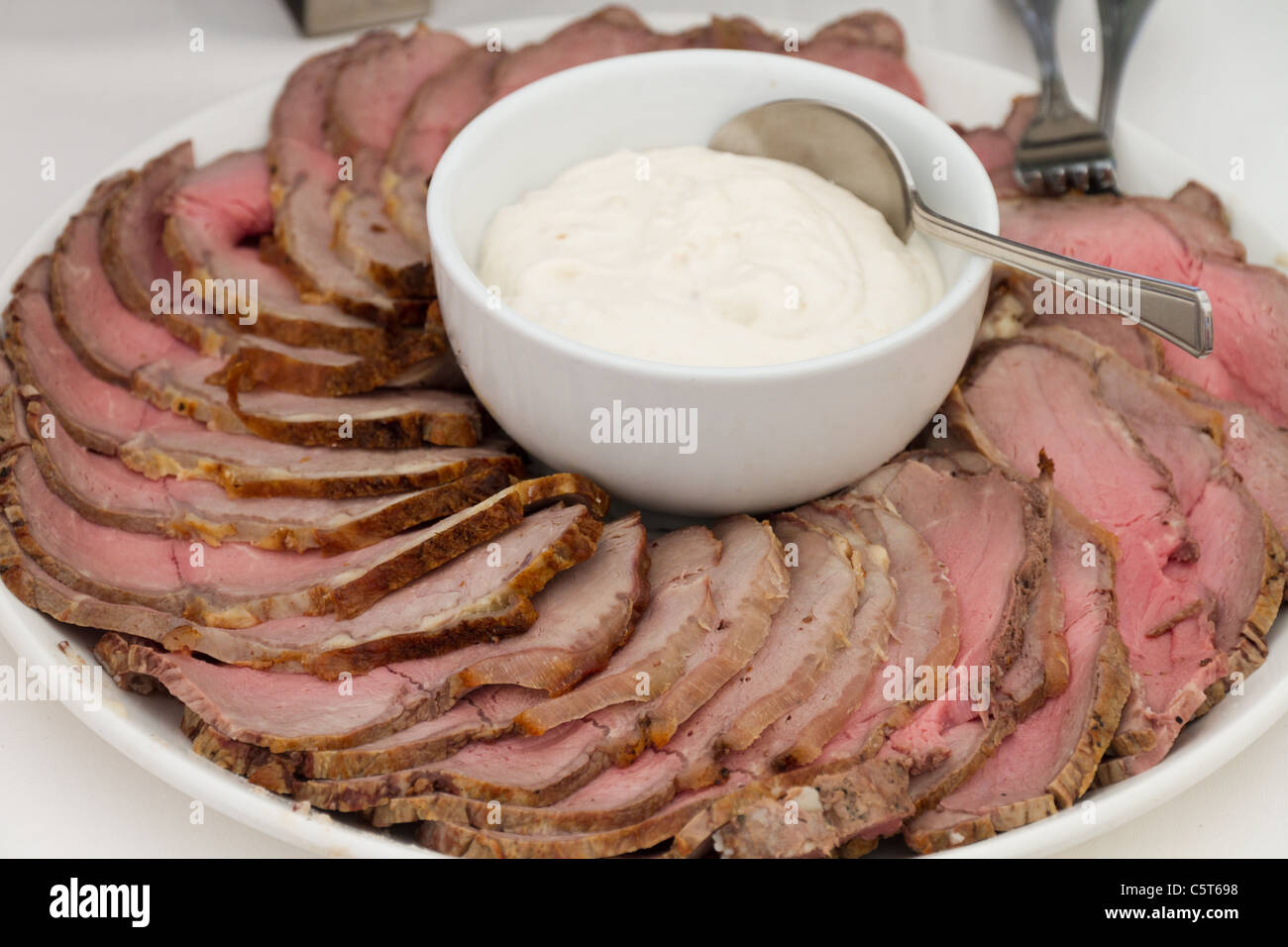 Buffet food cooked beef Stock Photo - Alamy