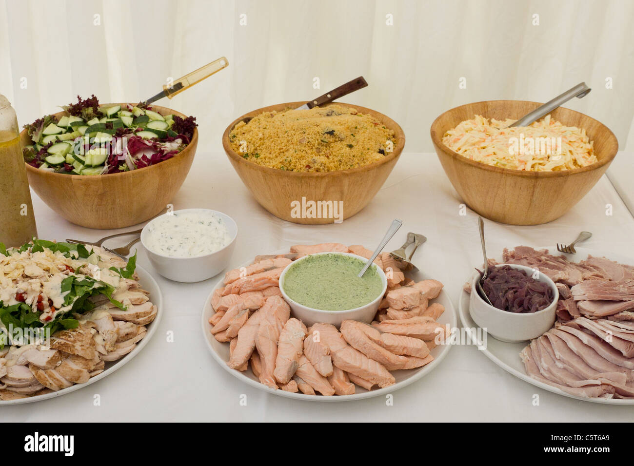 Buffet food selection Stock Photo - Alamy