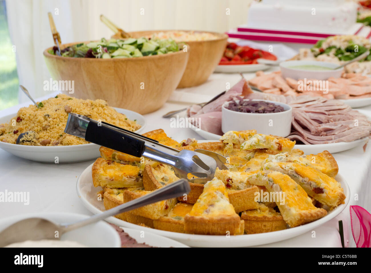 Buffet table quiche hi-res stock photography and images - Alamy