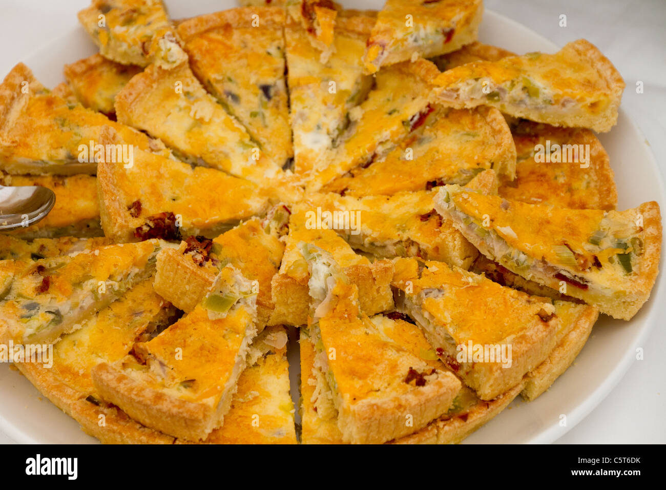 Buffet food quiche Stock Photo - Alamy