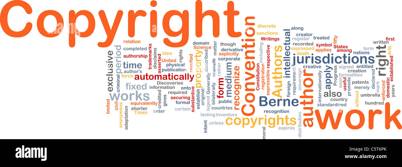 Background concept illustration of author copyright convention Stock ...