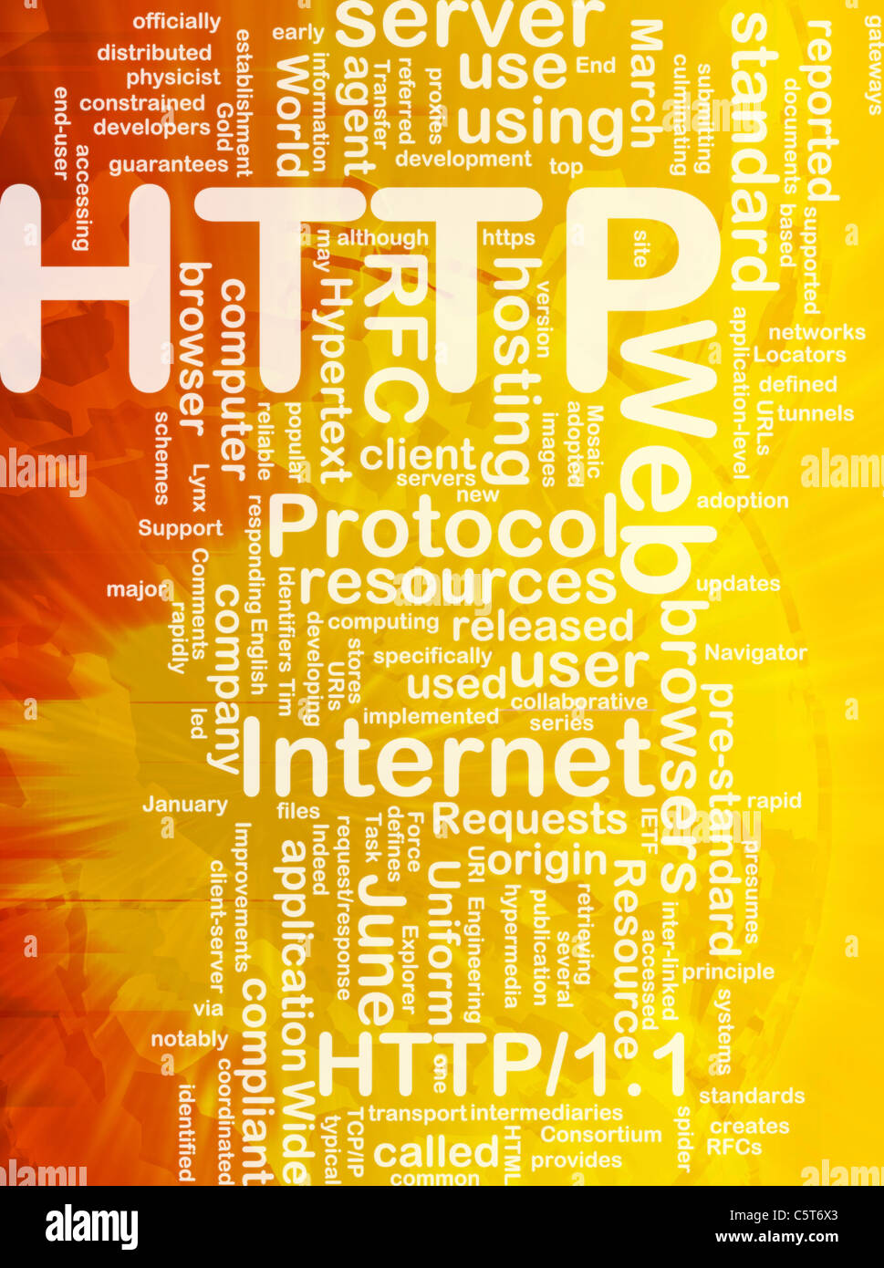 Word cloud concept illustration of web HTTP international Stock Photo ...