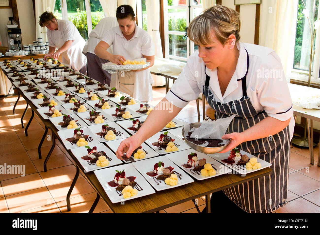 Mini Dessert Platter: Raspberry Pavlova, Chocolate Fudge Cake, Apple ...