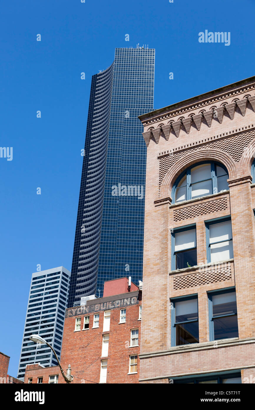 Old and new buildings in Seattle Washington USA Stock Photo - Alamy
