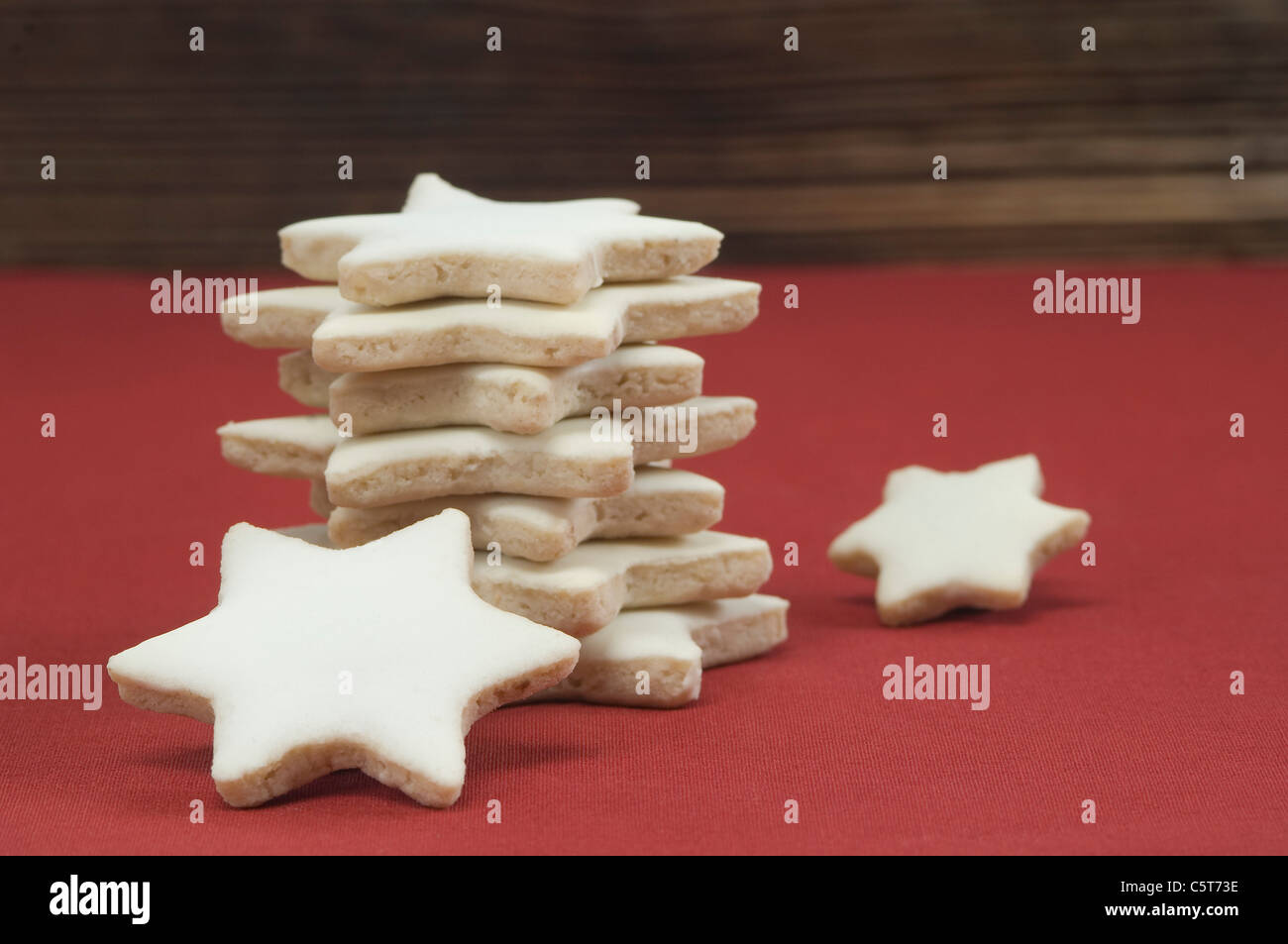 Stack of star shaped cinnamon cookies Stock Photo - Alamy