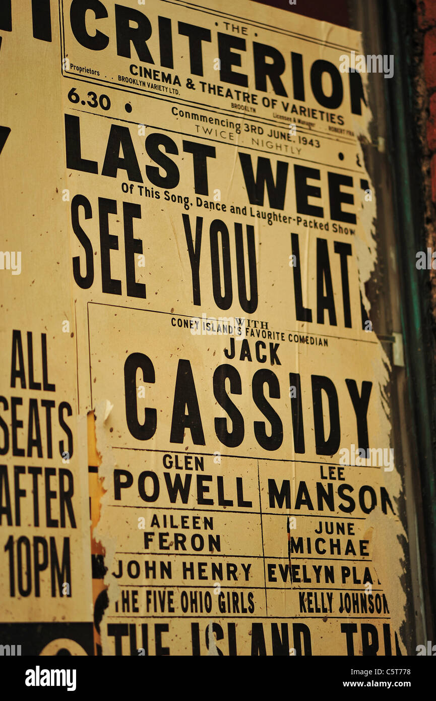 1940's Entertainment Poster Stock Photo - Alamy