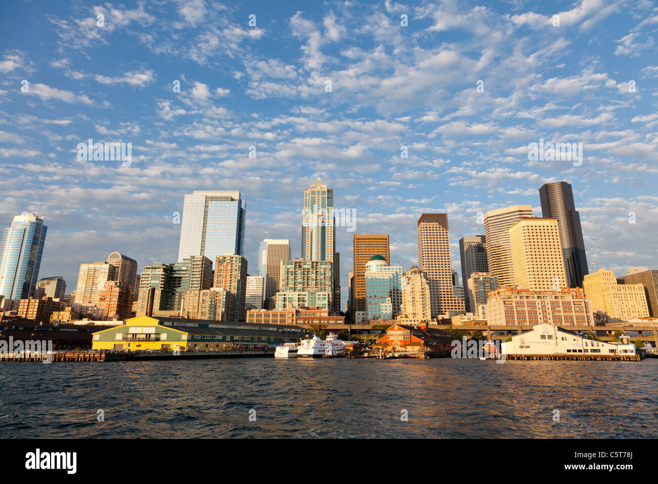 Seattle Skyline from Water Taxi, USA Stock Photo - Alamy