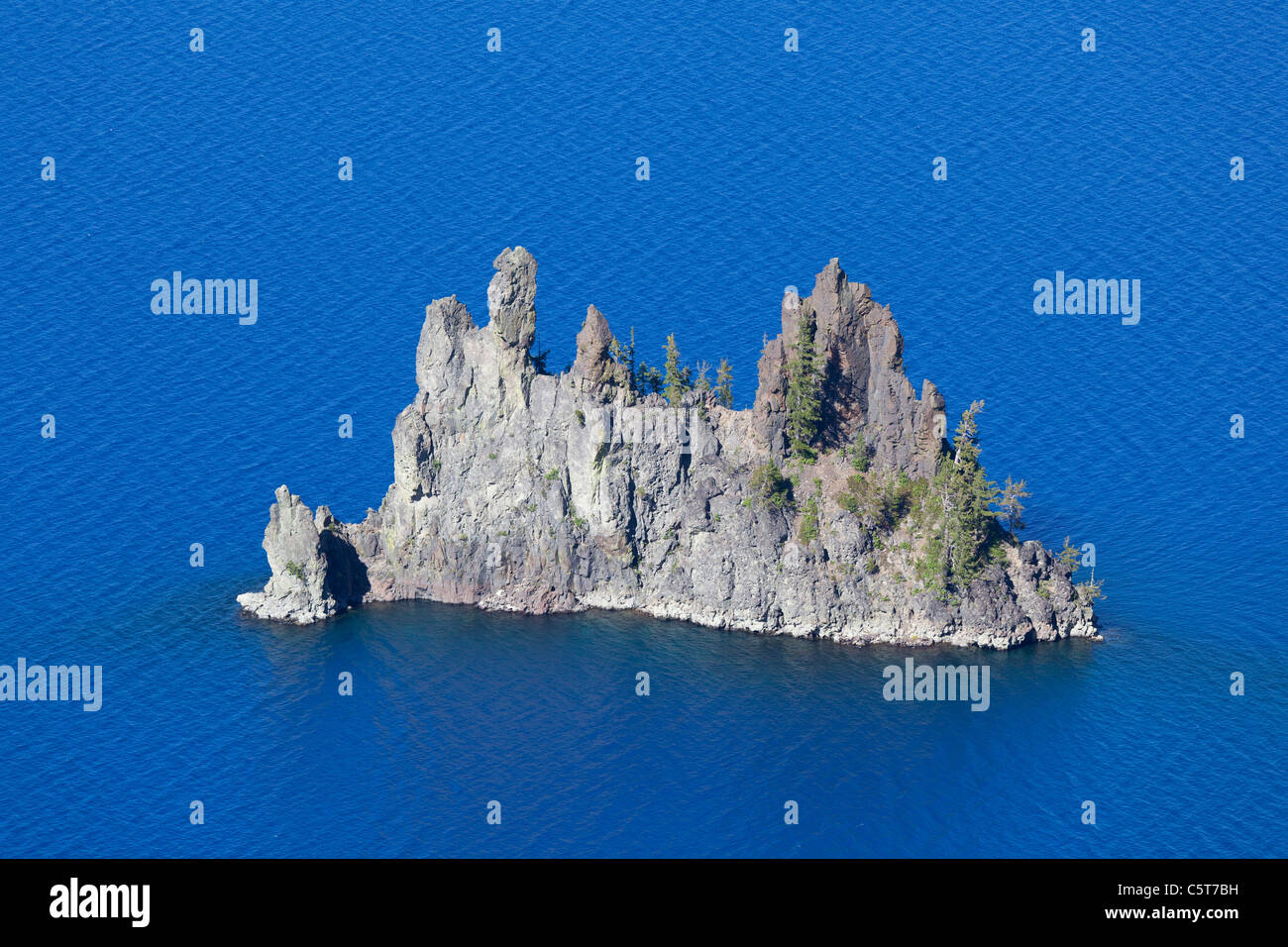 Phantom Ship at Crater Lake Oregon USA Stock Photo - Alamy