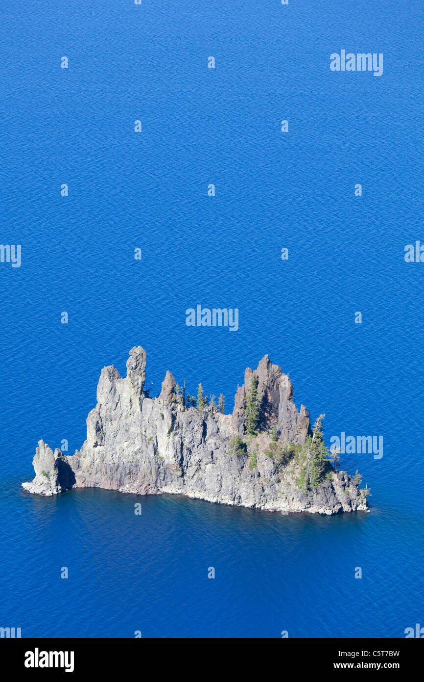 Phantom Ship at Crater Lake Oregon USA Stock Photo - Alamy