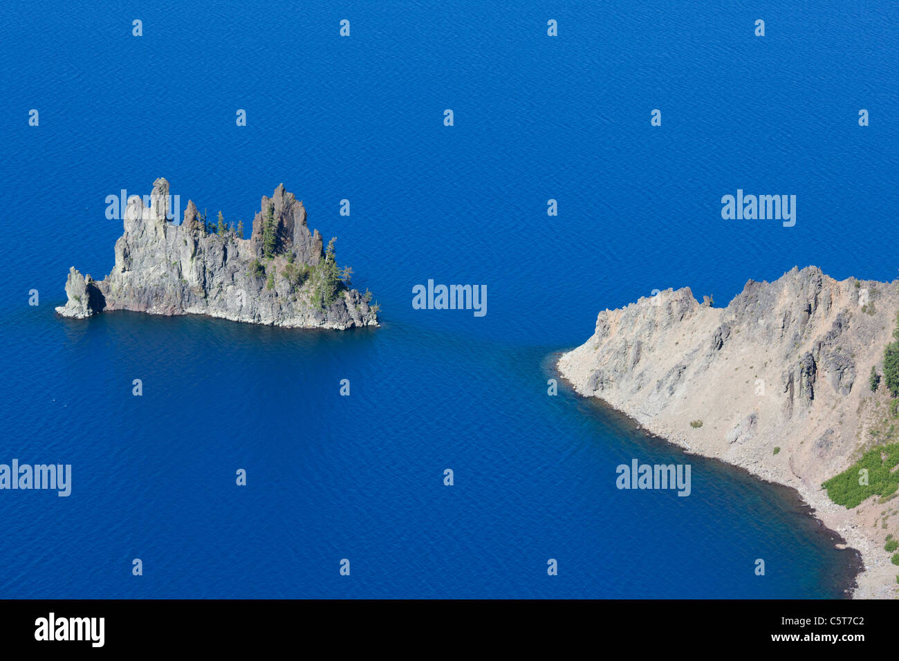 Phantom Ship at Crater Lake Oregon USA Stock Photo - Alamy