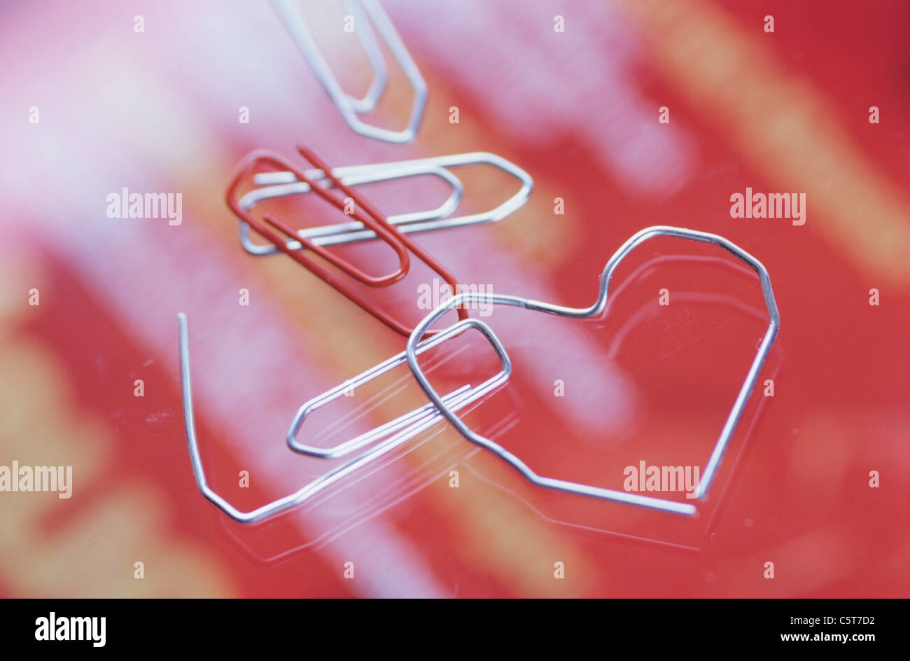 Paperclip formed to heart shape Stock Photo - Alamy