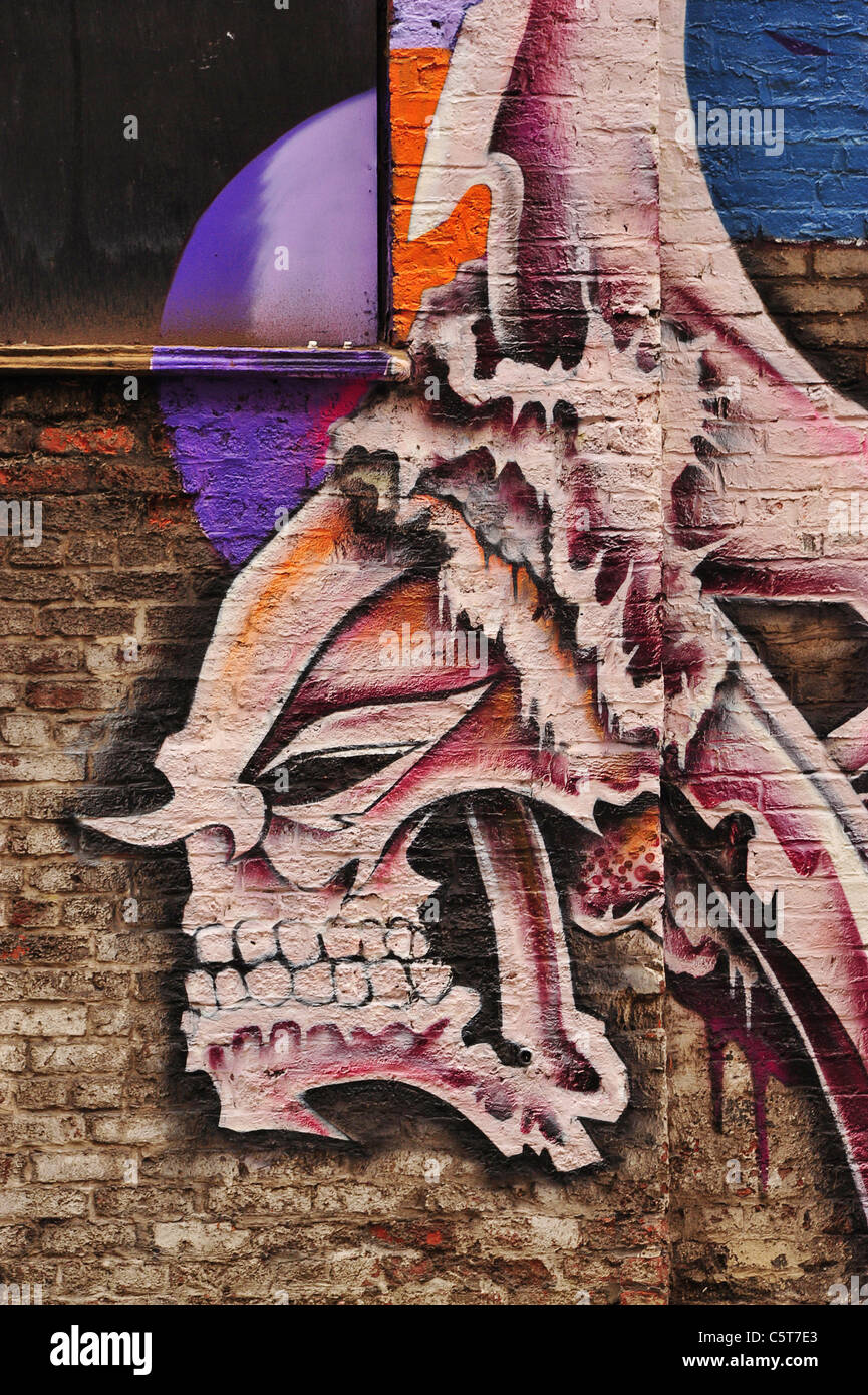 Skull Monster - Street Art Stock Photo - Alamy