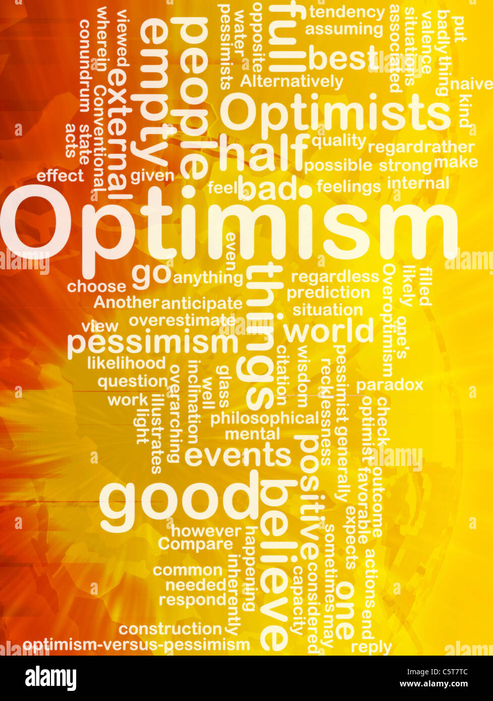 Word cloud concept illustration of optimism optimist international ...