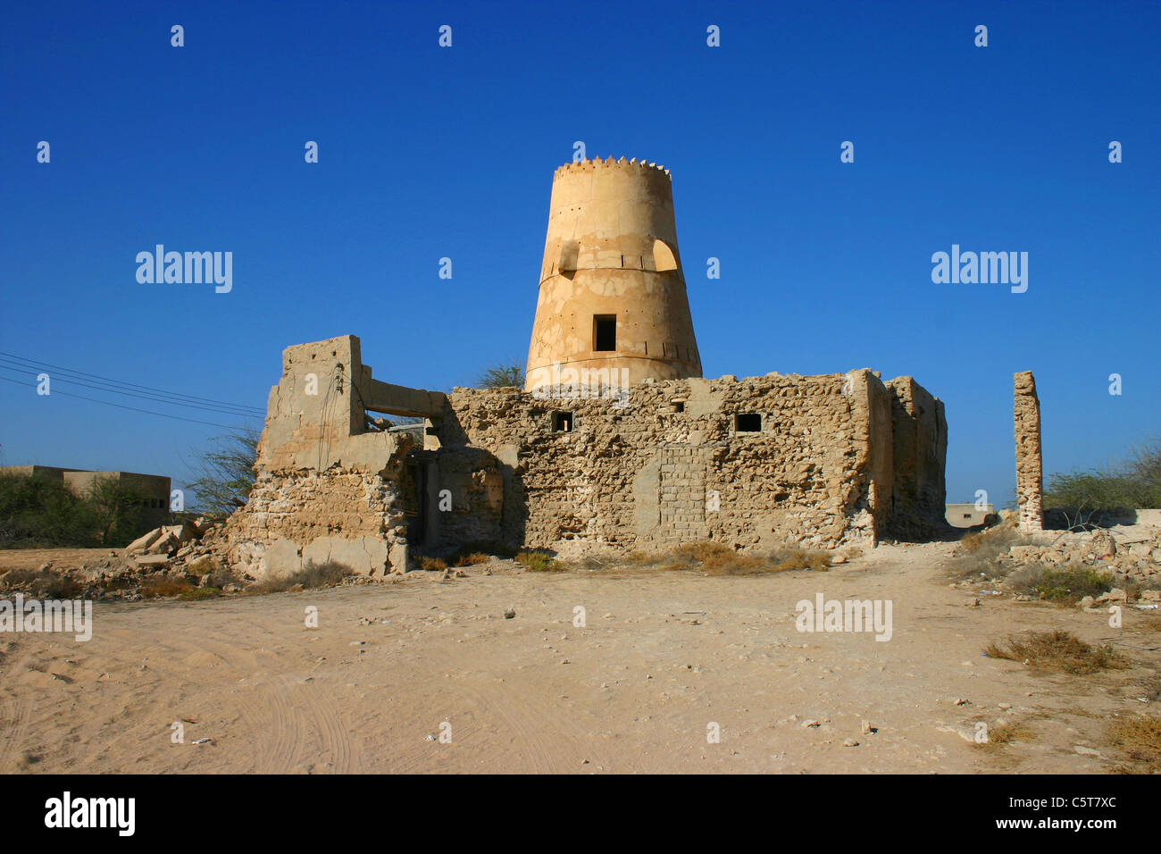 Tower in Al Jazeera Al Hamra, Ras Al Khaimah, U.A.E Stock Photo - Alamy