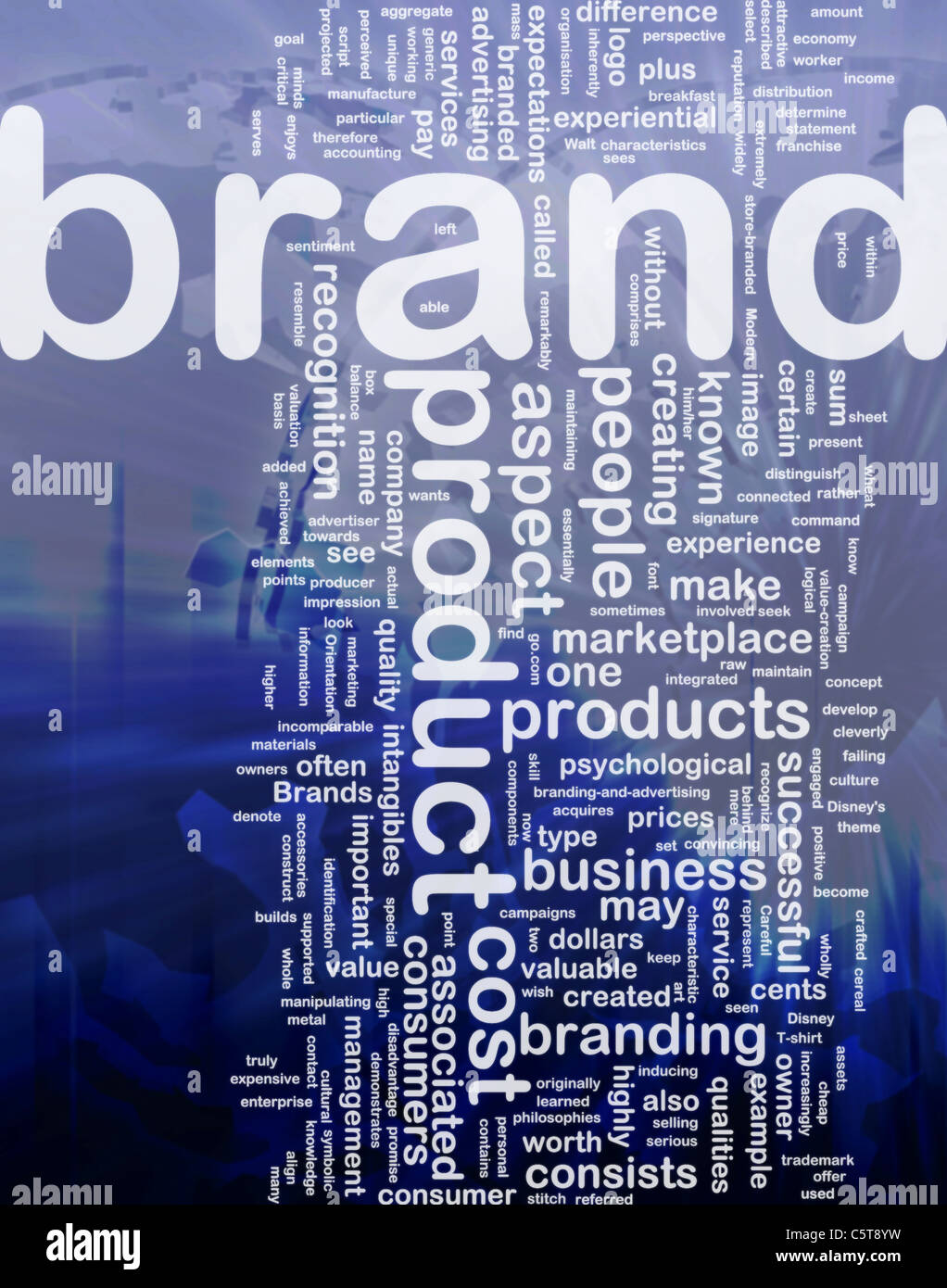 Background concept illustration of brand product marketing ...