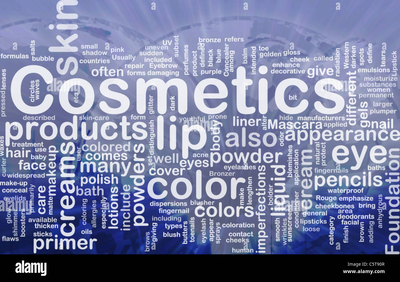 Background concept illustration of cosmetics beauty products ...