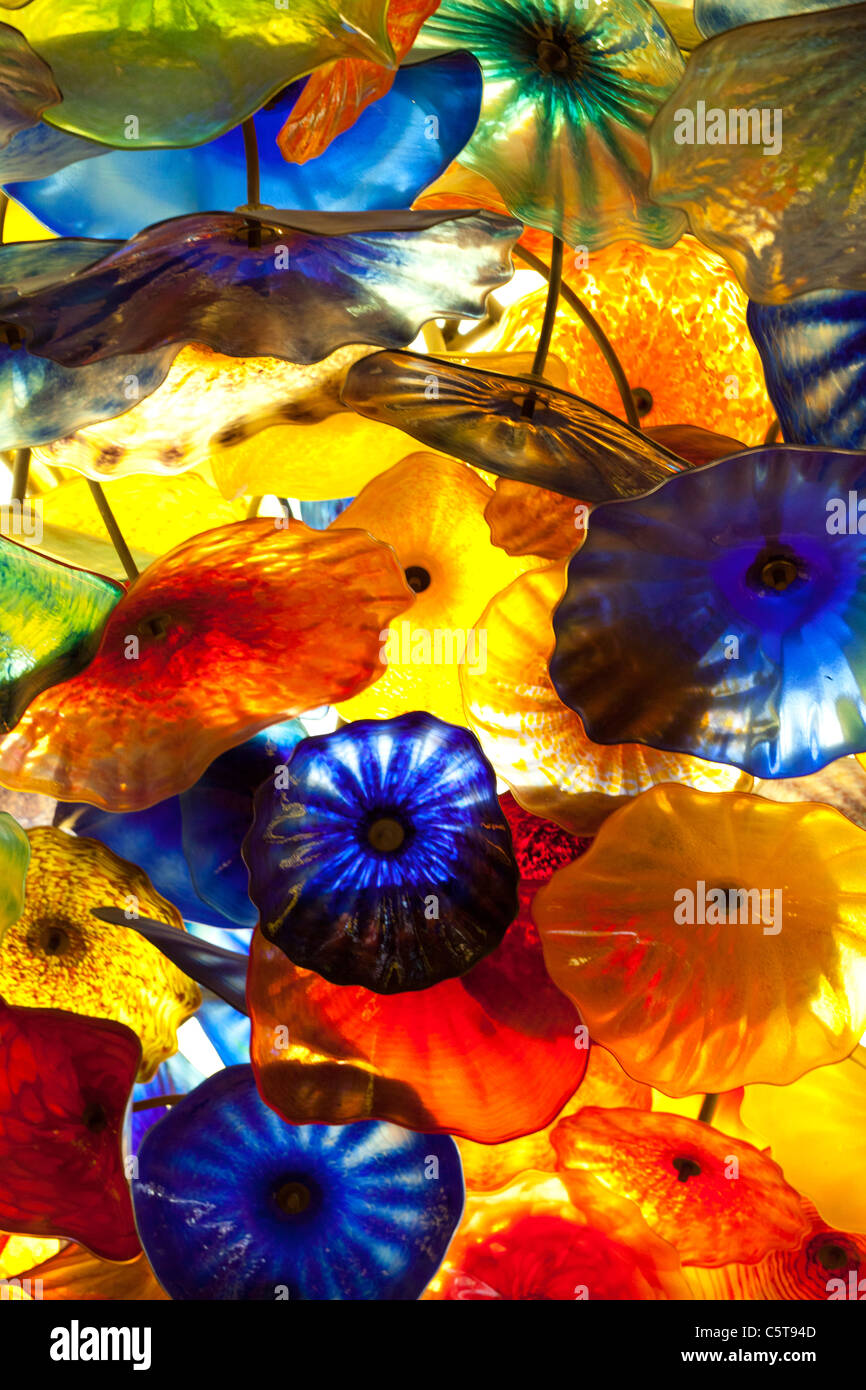 Fiori di Como by glass sculptor Dale Chihuly, Bellagio Hotel lobby Las ...