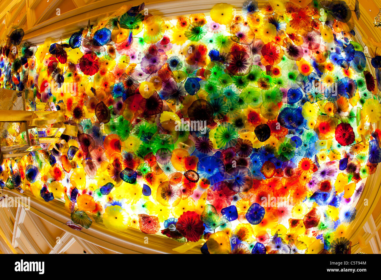 Fiori di Como by glass sculptor Dale Chihuly, Bellagio Hotel lobby Las ...