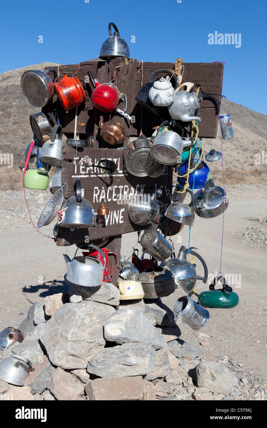Tea Kettle Junction Death Valley National Park USA Stock Photo - Alamy