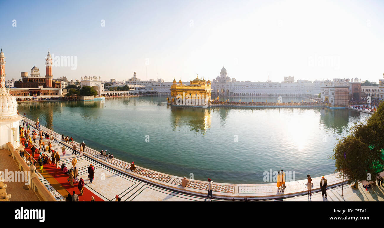 Panorama view of the Golden Temple in Amritsar, India in Punjab state ...