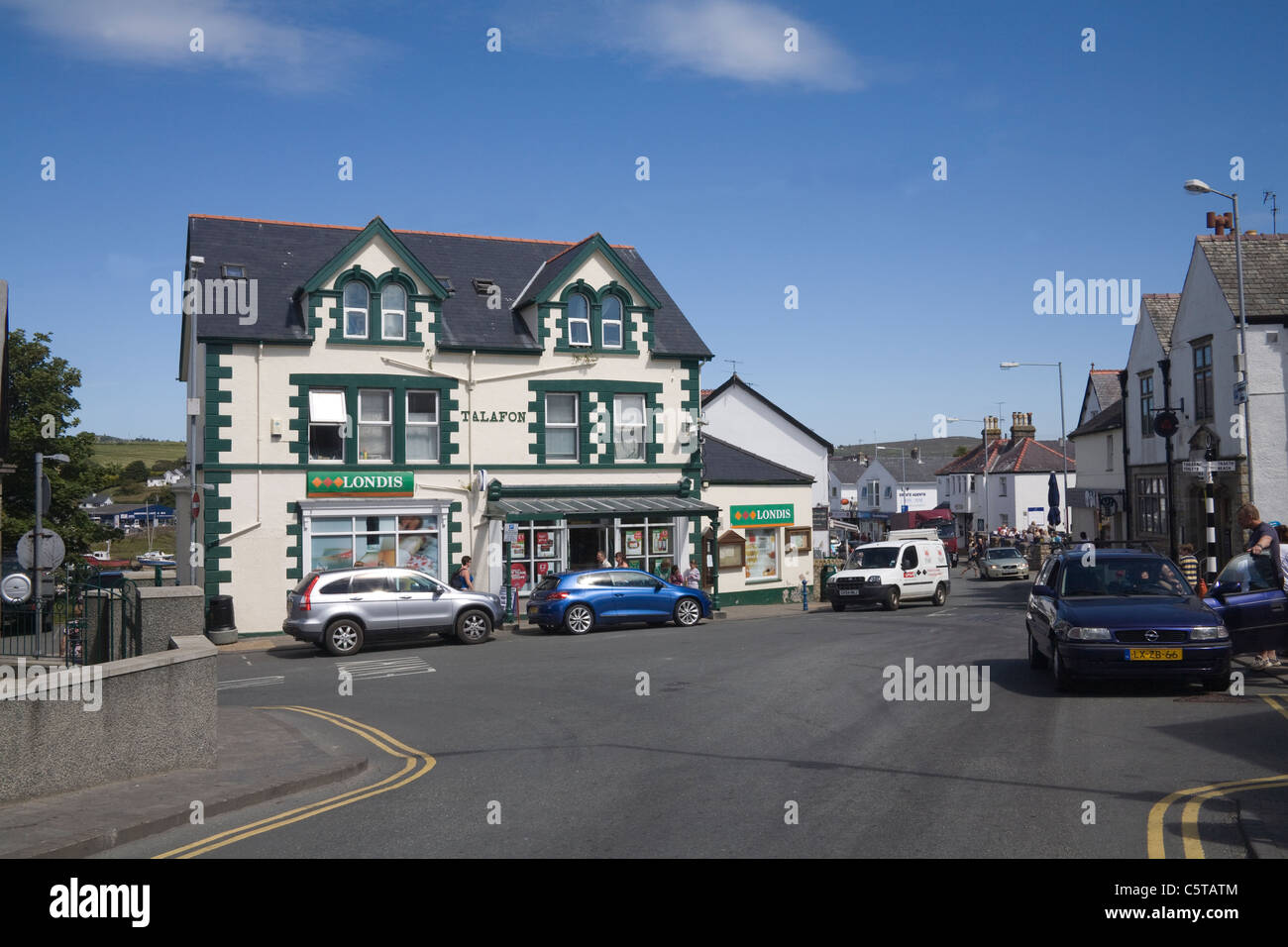 Abersoch Gwynedd North Wales UK Town centre of this popular seaside ...