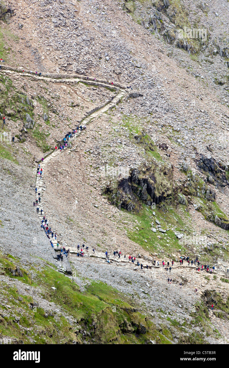 Pyg path trail on Snowdon Stock Photo - Alamy