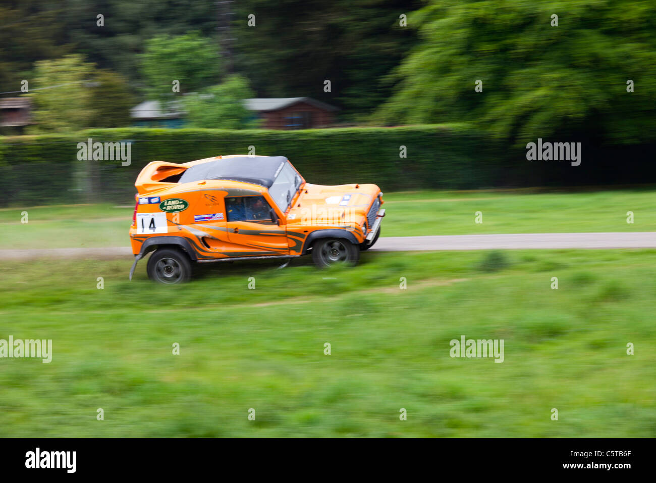 Land Rover Bowler Wildcat at Chatsworth Rally Show Events Stock Photo ...